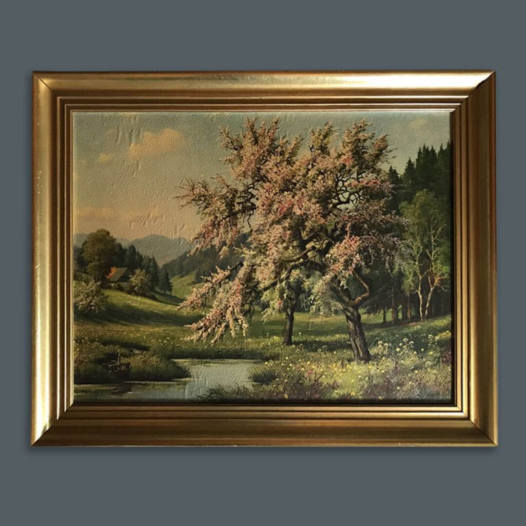 Öldruck: Willy Hanft - Baumblüte - 1000 tolle Sachen